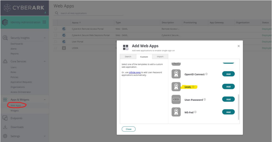 CyberArk : SSO Integration with USMA | AT&T Cybersecurity
