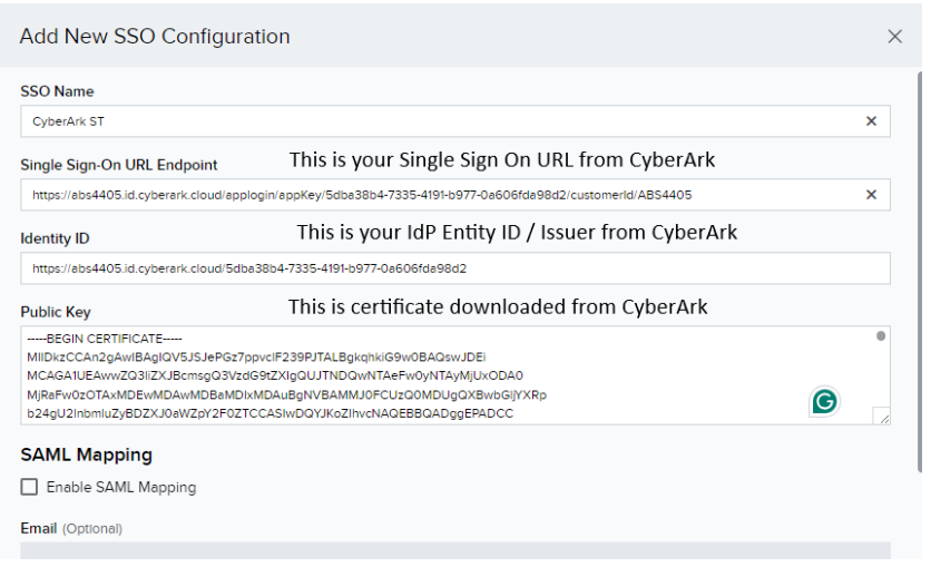 CyberArk : SSO Integration with USMA | AT&T Cybersecurity